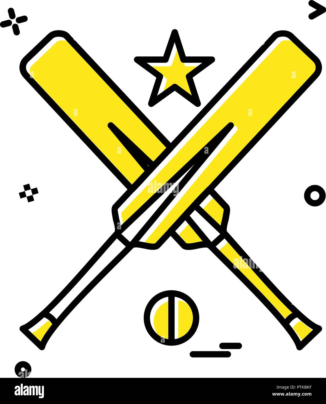 bat ball star cricket icon vector design Stock Vector Image & Art - Alamy