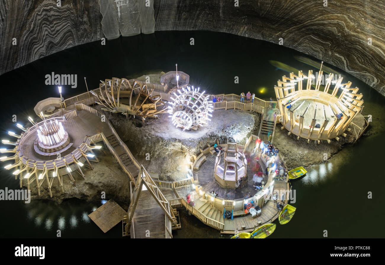 Salt mine Salina Turda, Transylvania, Romania Stock Photo - Alamy