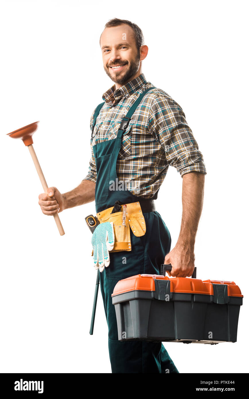 Plumber plunger tool belt hi-res stock photography and images - Alamy