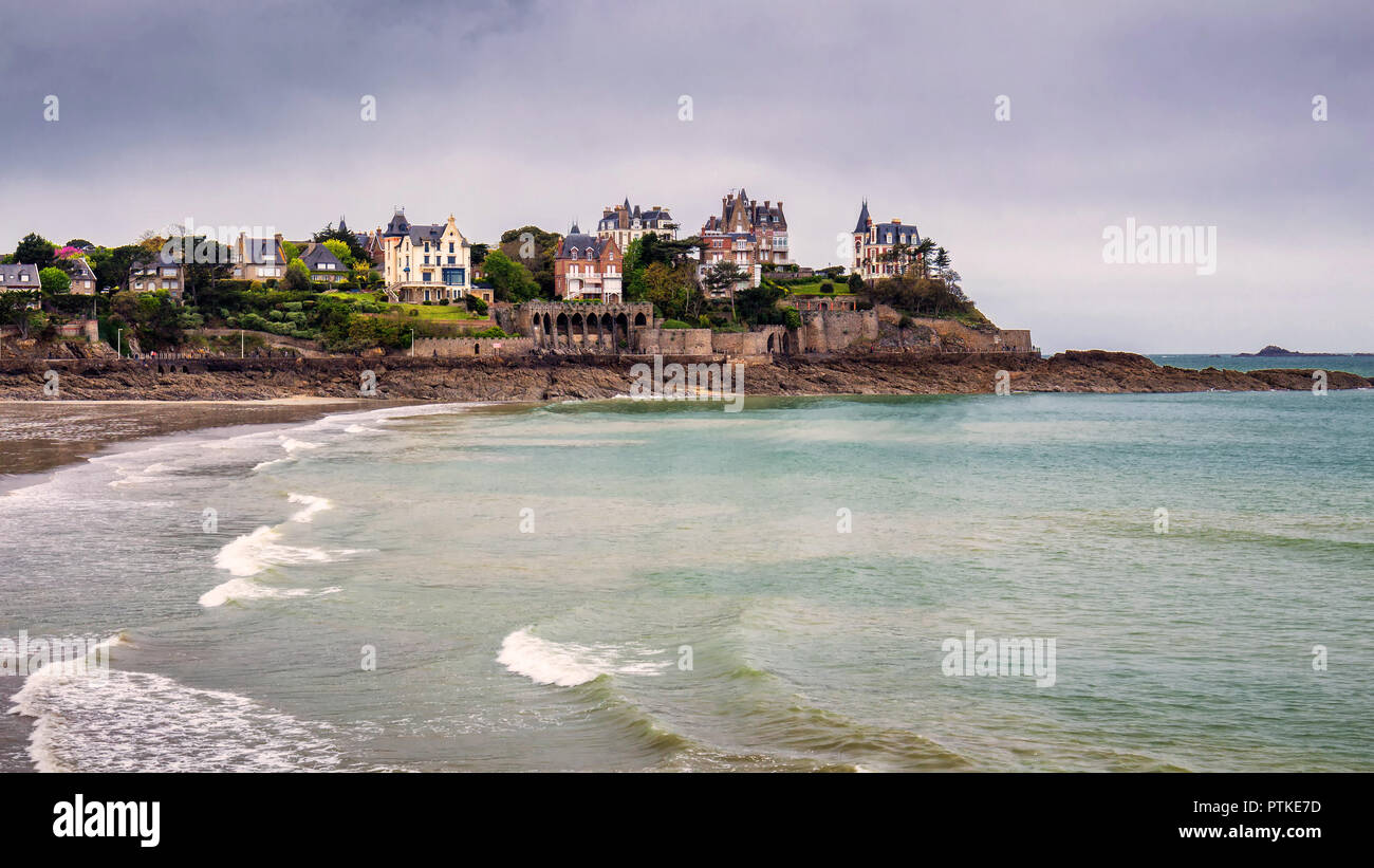 The magnificent old city of Dinard. Concept of Europe travel ...