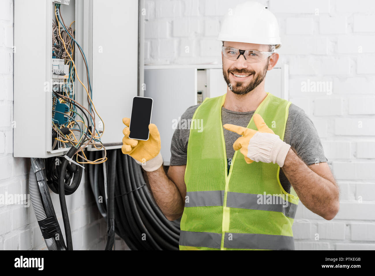 Person working on electrical box hi-res stock photography and images ...