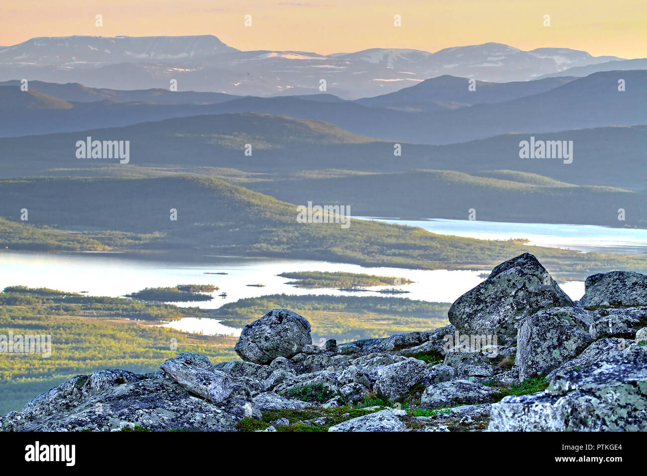 A stunning landscape view from the top of the mountain in Finnish ...