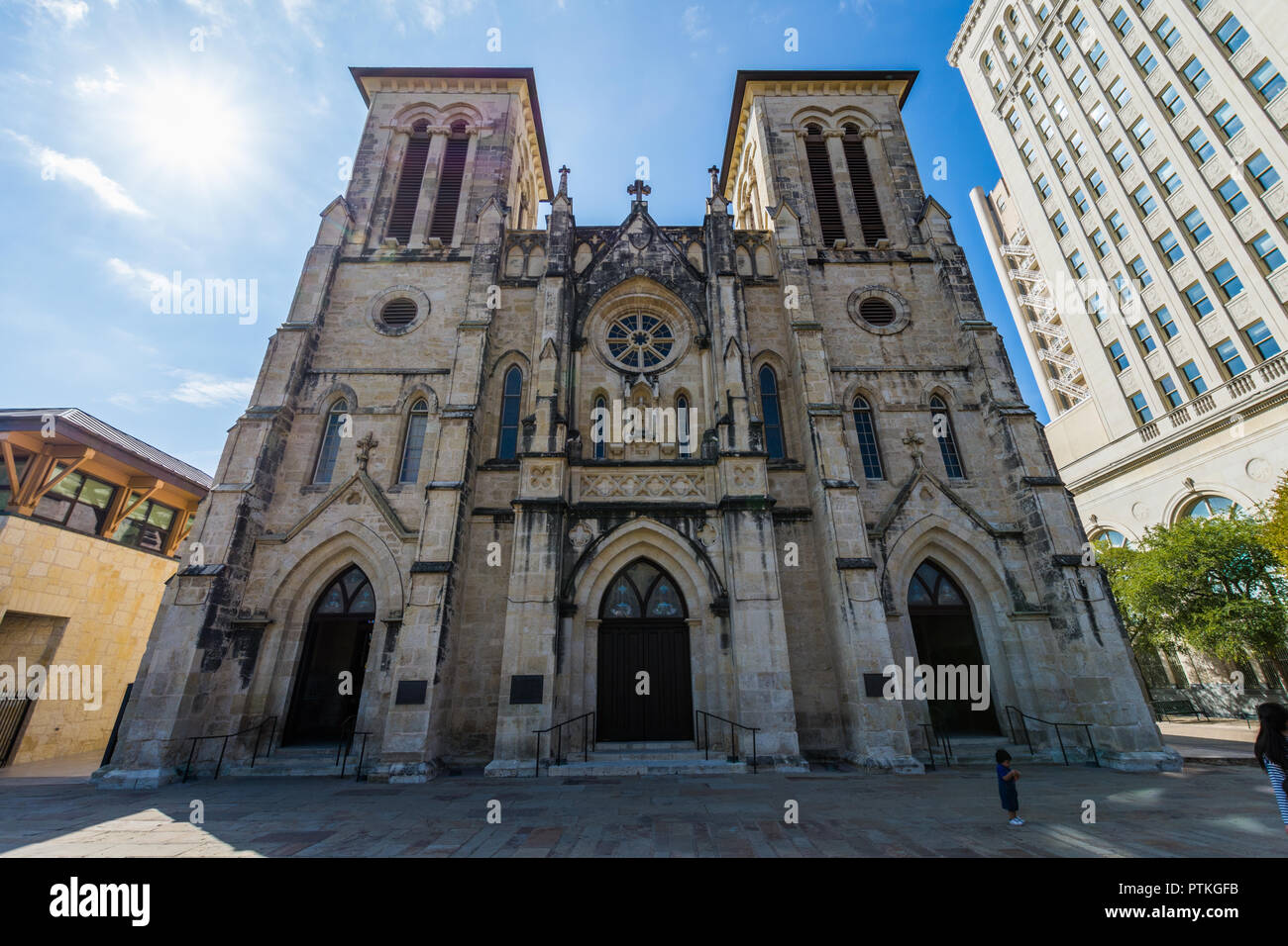 San Fernando Cathedral in Main Plaza Next to River Walk in San Antonio ...