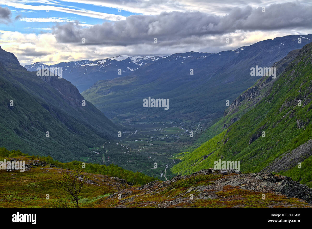 Aerial small valley between hills hi-res stock photography and images ...