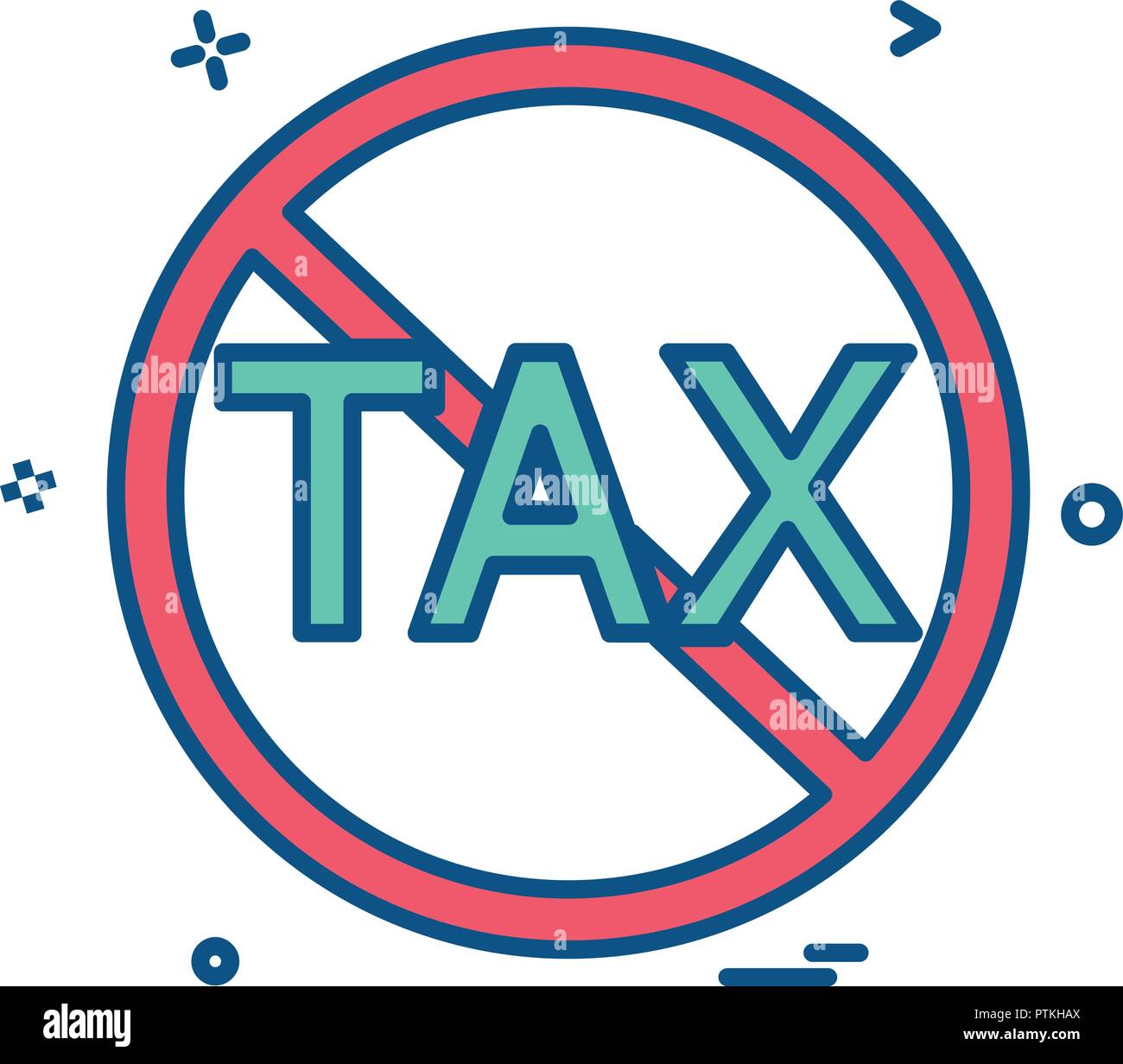 No Tax icon design vector Stock Vector Image & Art - Alamy