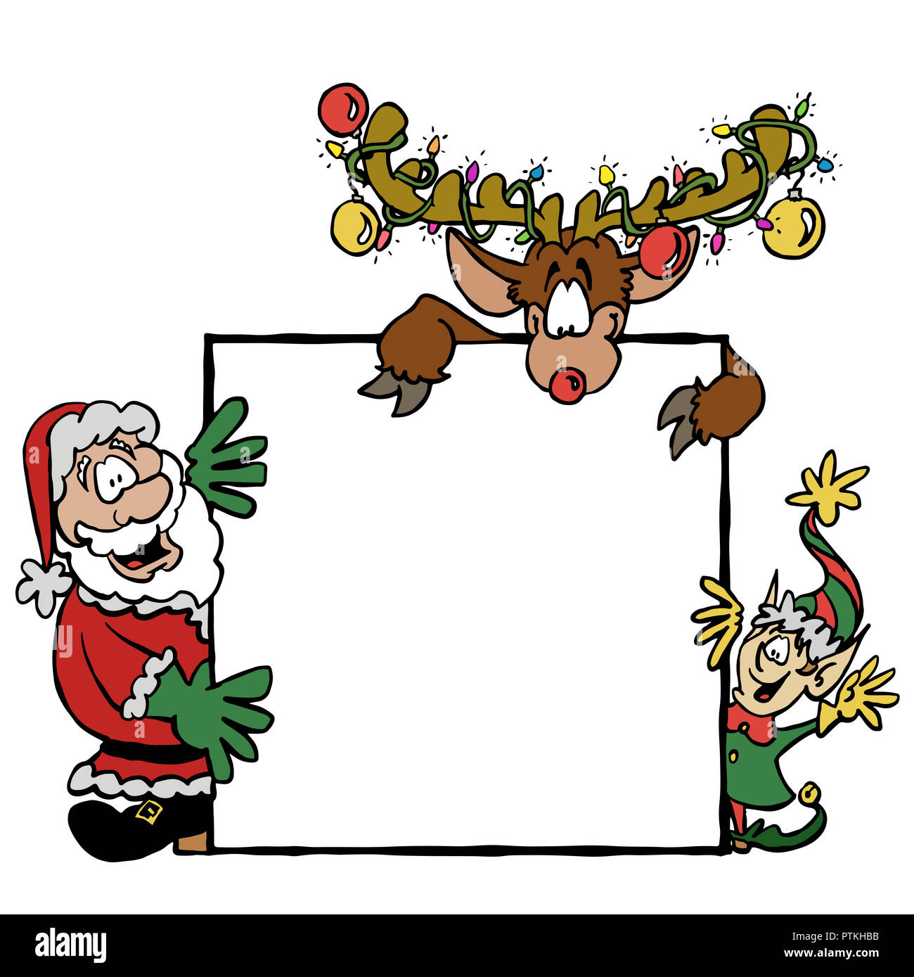 Happy merry christmas bells gifts Cut Out Stock Images & Pictures - Alamy