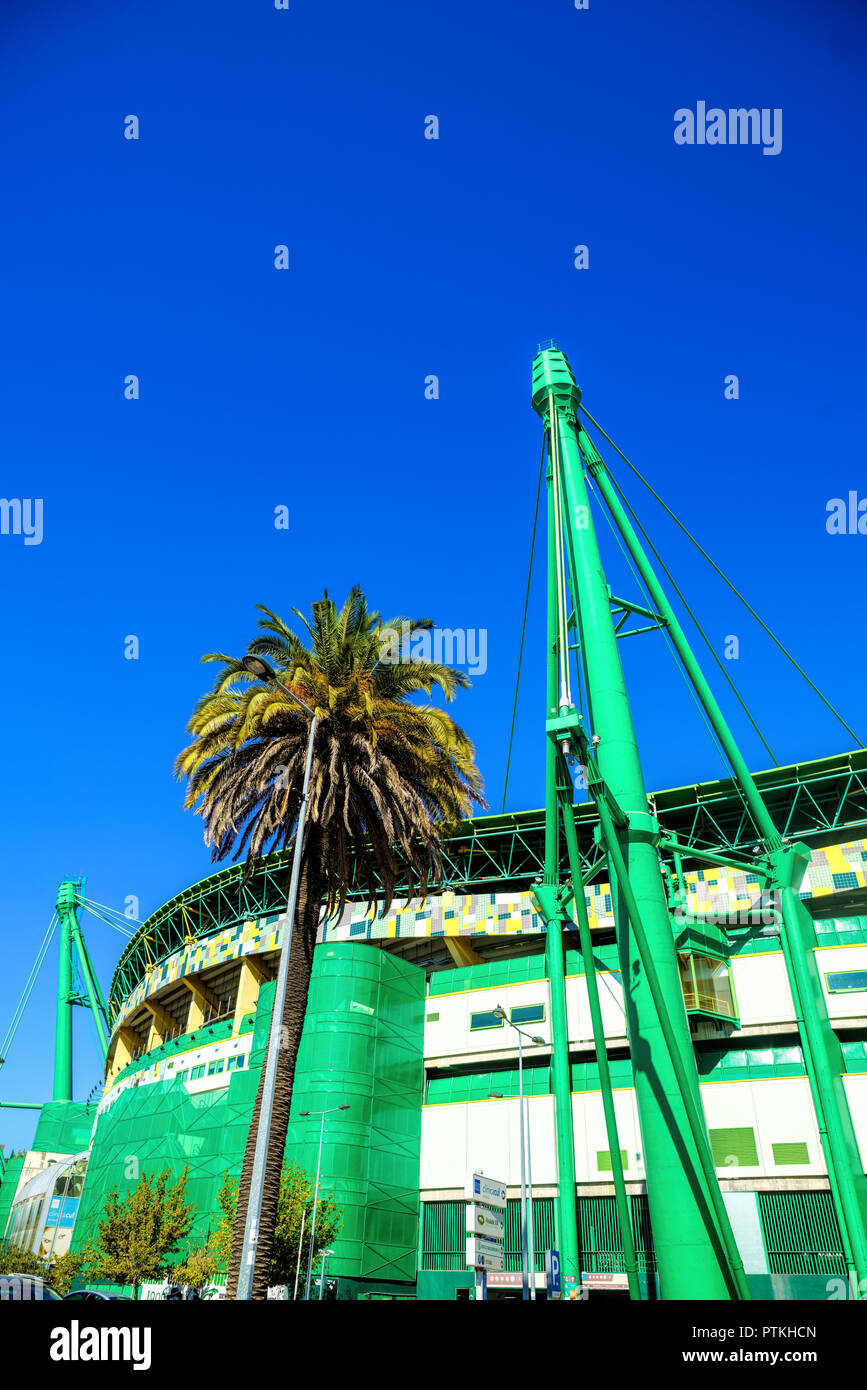 Exterior of the stadium Jose Alvalade. Home stadium for the Sporting ...
