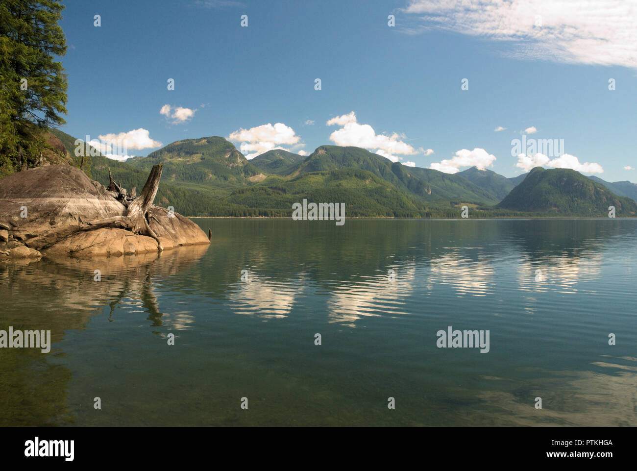 Reflections at Stave Lake in Mission, British Columbia, Canada Stock ...