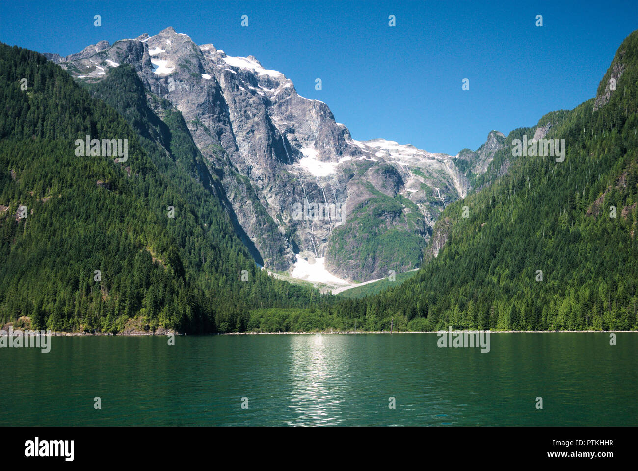 Year-round snow at Glacier Bay at Stave Lake in Mission, British ...