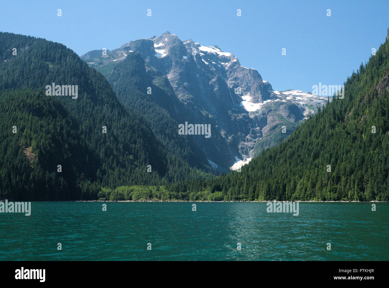 Year-round snow at Glacier Bay at Stave Lake in Mission, British ...