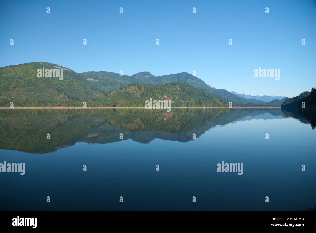 Reflections at Stave Lake in Mission, British Columbia, Canada Stock ...
