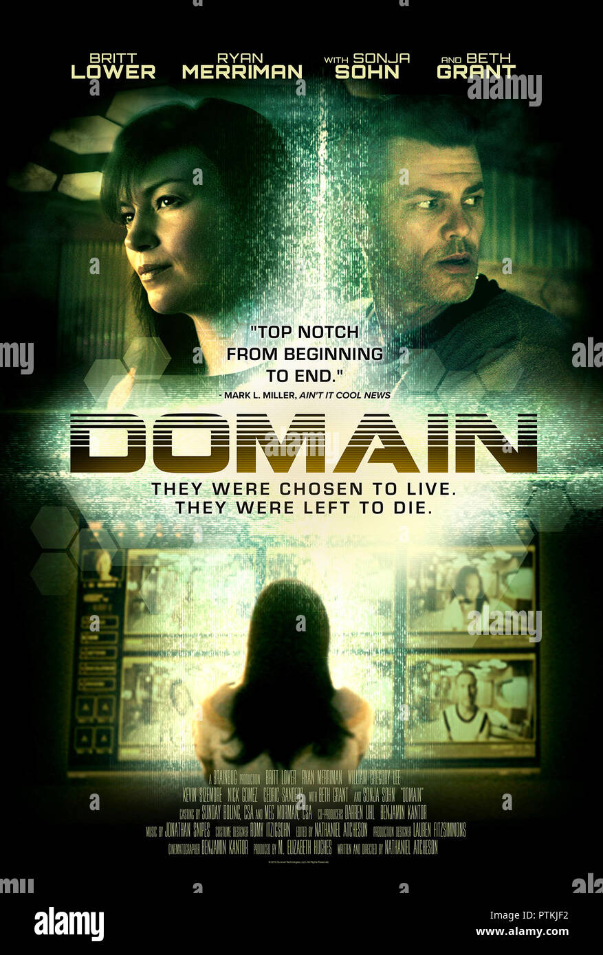 DOMAIN, US poster, l-r: Britt Lower, William Gregory Lee, 2017. © GVN ...