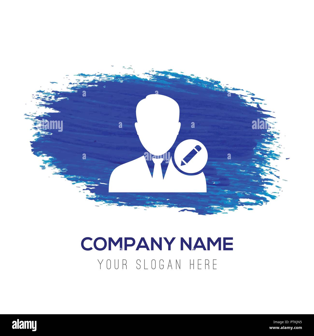 Edit user Icon - Blue watercolor background Stock Vector Image & Art ...