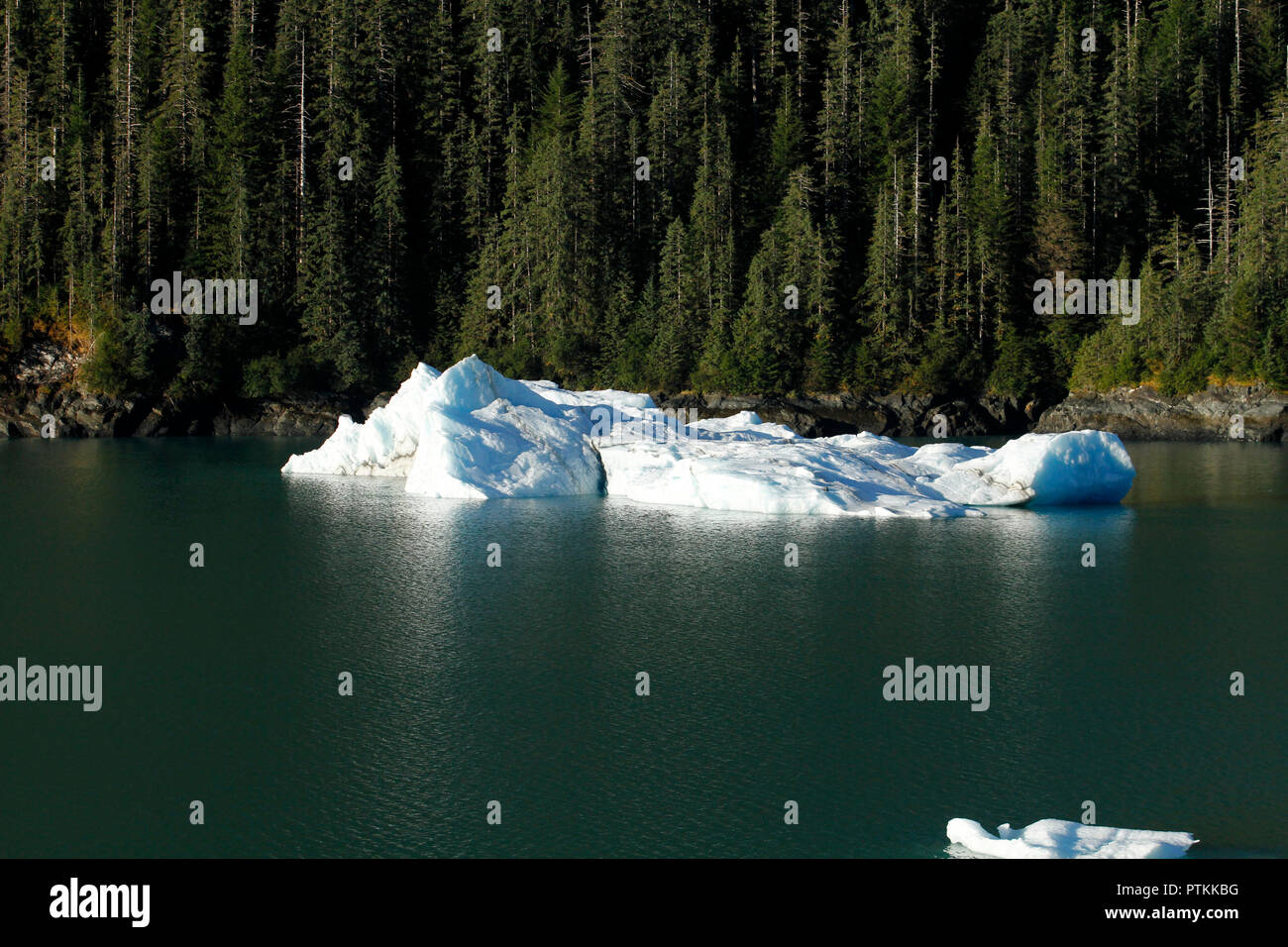 Small Iceberg on the water on the Inside Passage in Alaska Stock Photo ...
