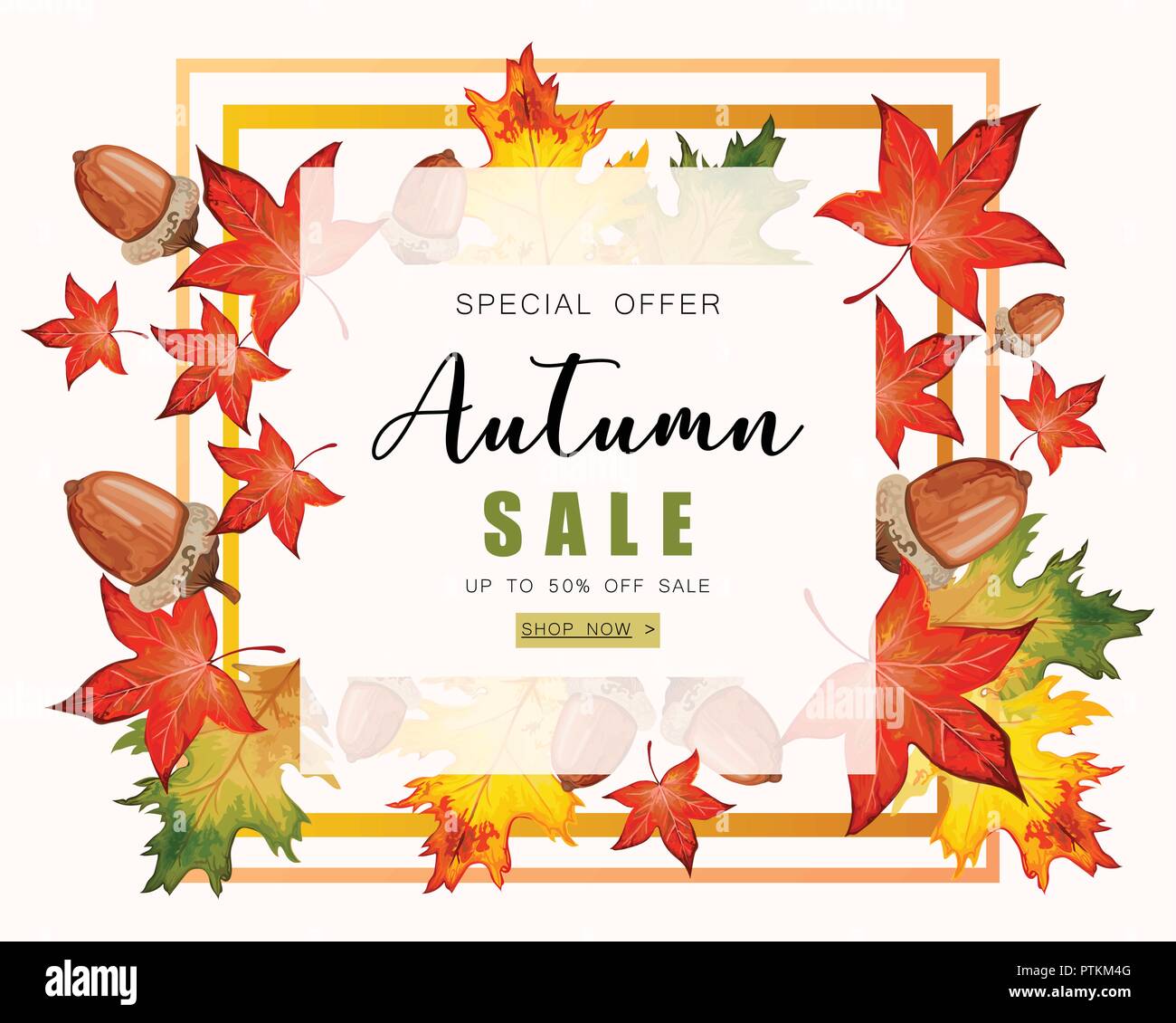 Red foliage autumn banner Cut Out Stock Images & Pictures - Alamy