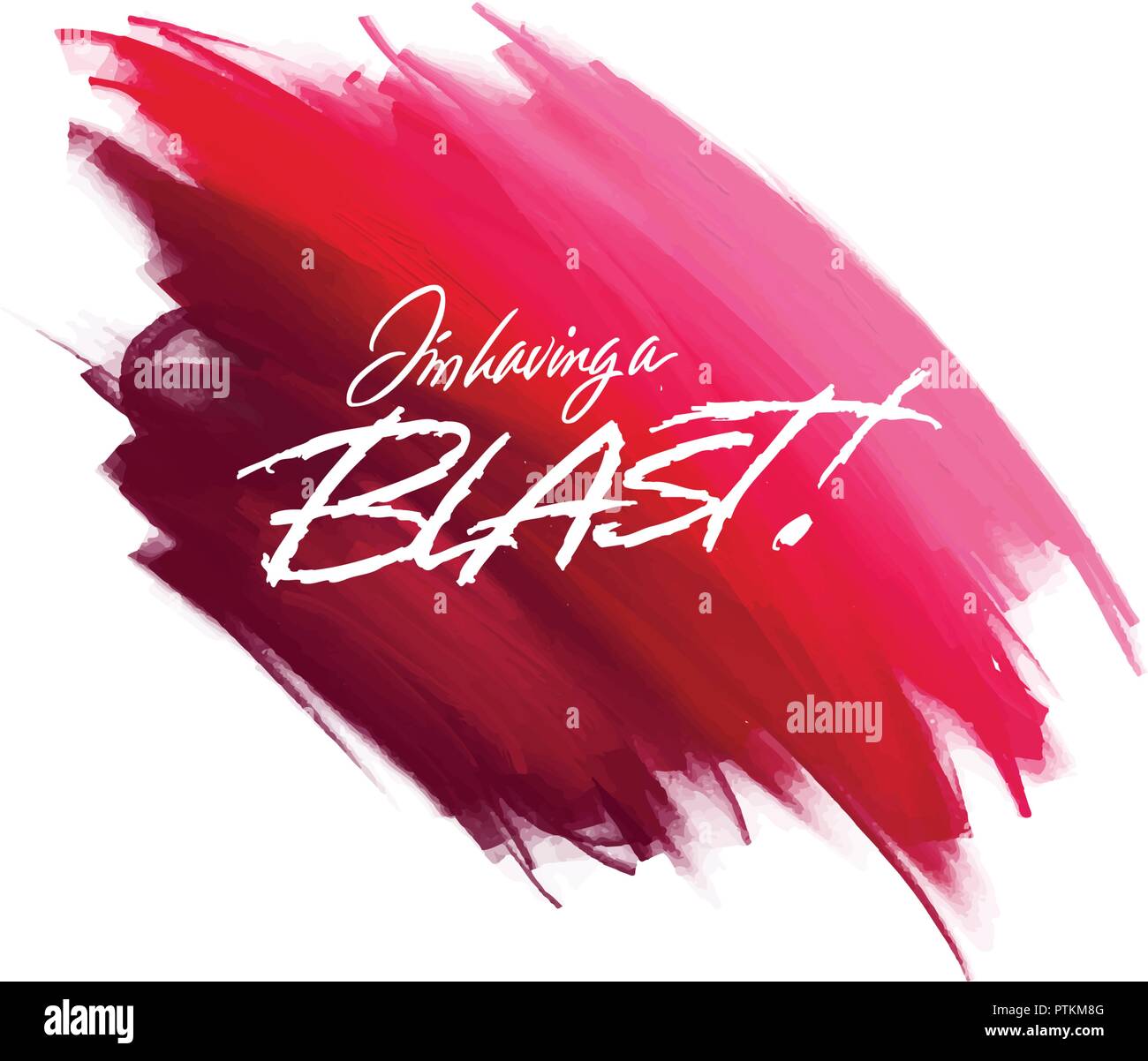Hand-written lettering brush phrase Blast with watercolor background ...