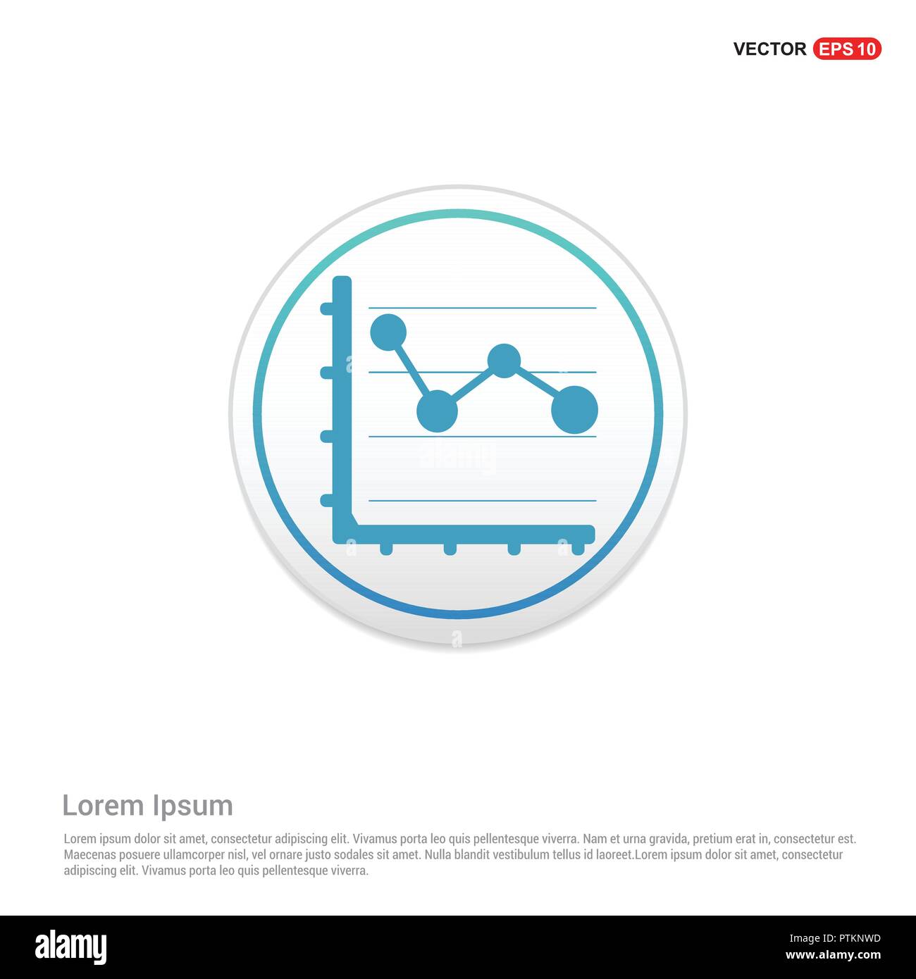 Business graph icon - white circle button Stock Vector Image & Art - Alamy