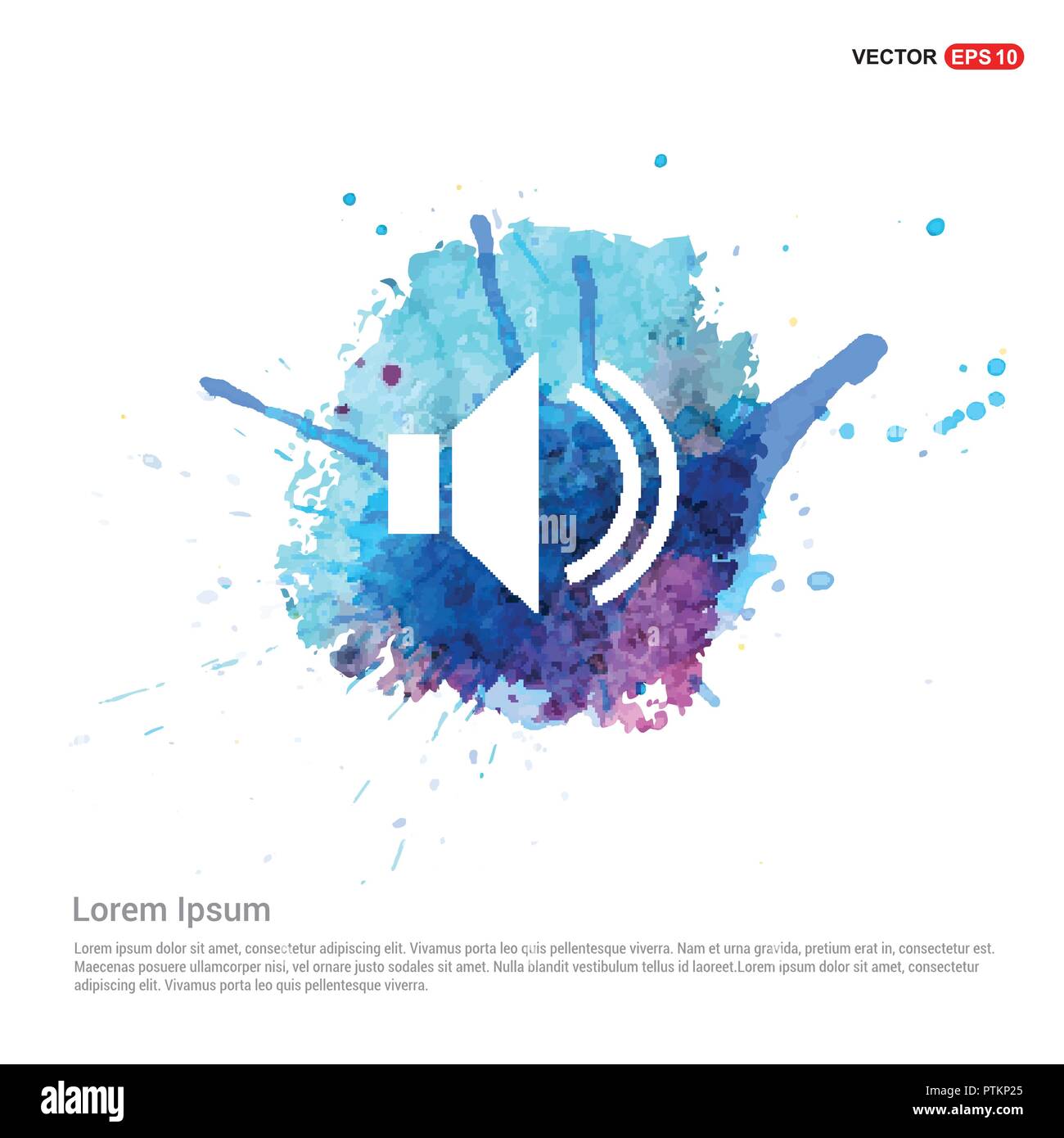 speaker icon - Watercolor Background Stock Vector Image & Art - Alamy