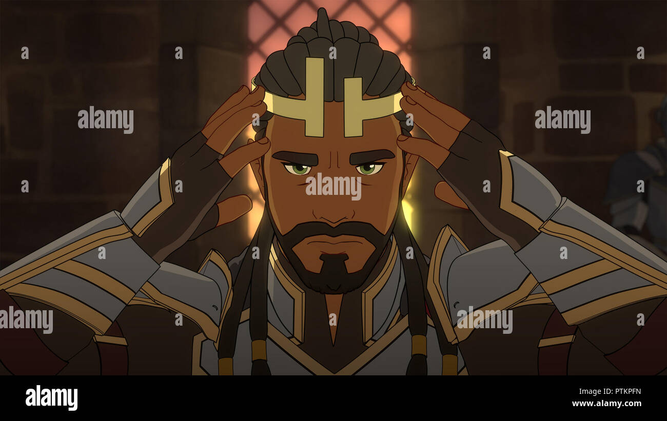 THE DRAGON PRINCE, King Harrow (voiced by Luc Roderique), (Season 1 ...