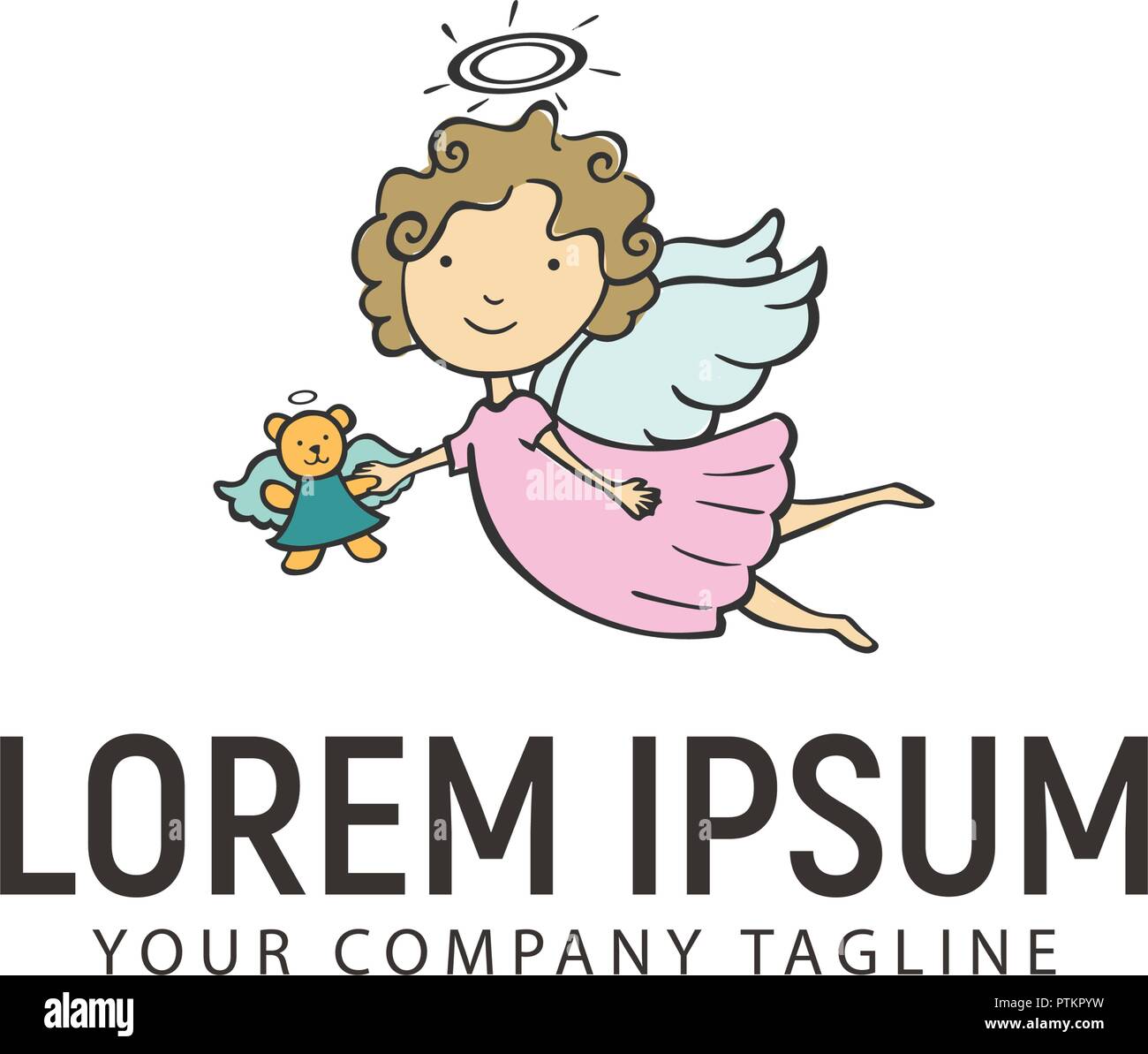 Baby angel cartoon icon vector hi-res stock photography and images - Alamy