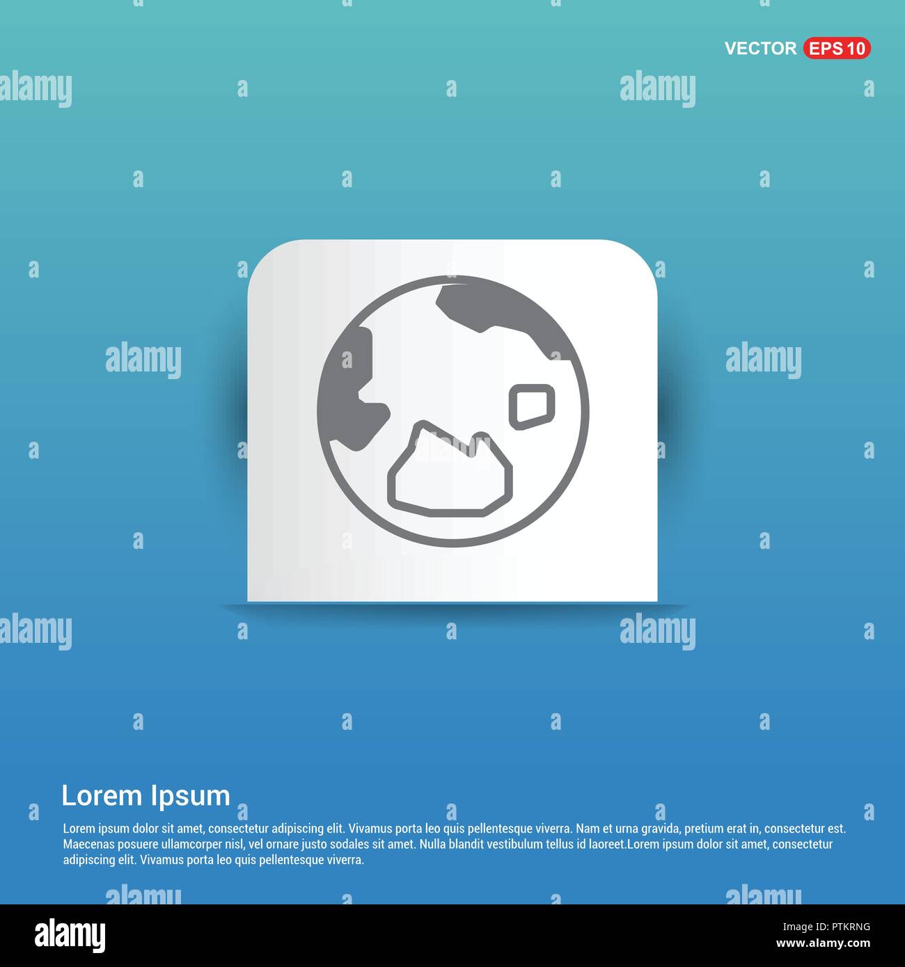 World globe icon - Blue Sticker button Stock Vector Image & Art - Alamy