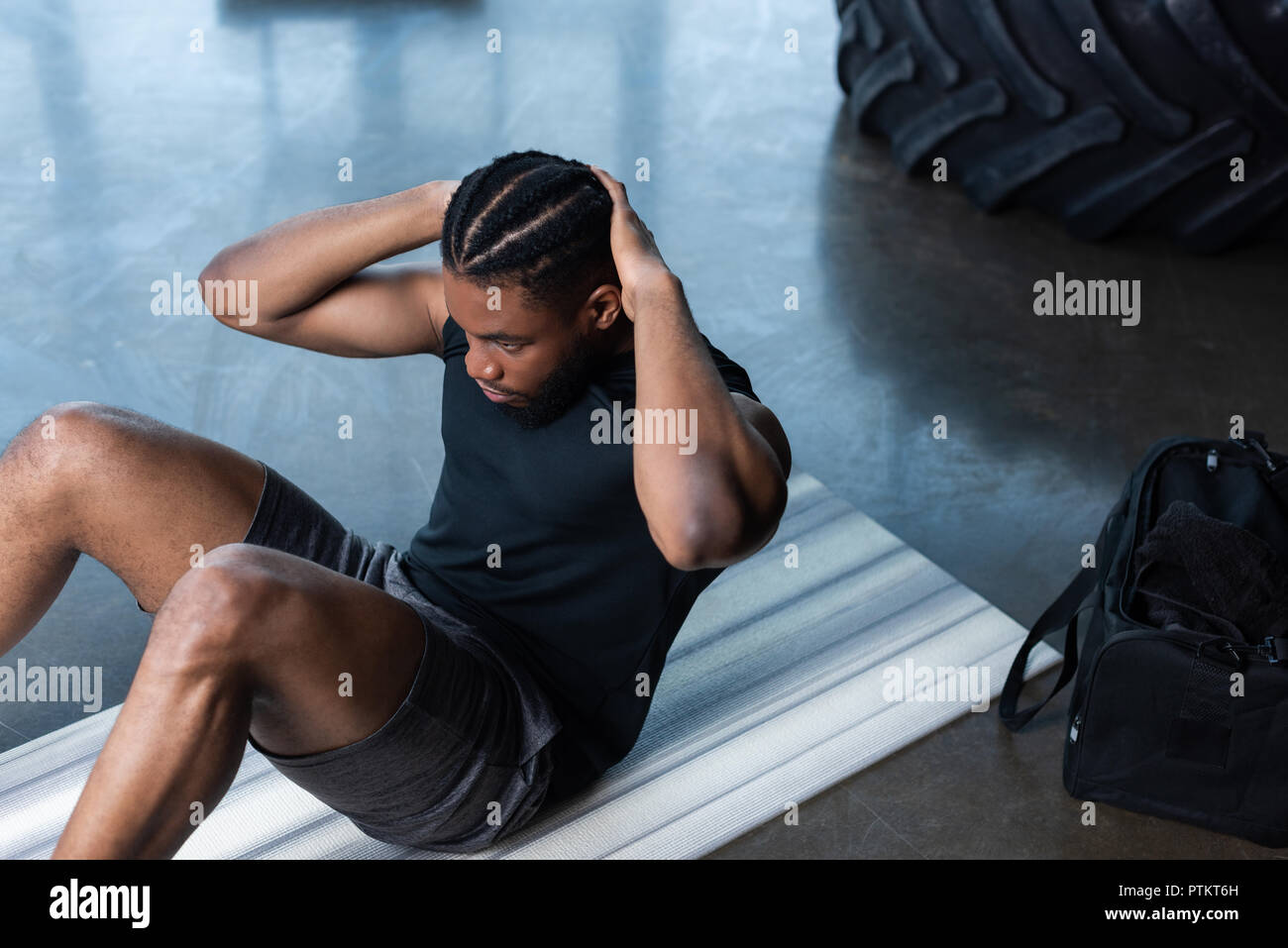 Muscular african american man doing hi-res stock photography and images ...