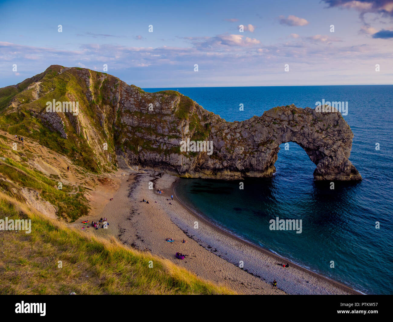 Durdle Door - a famous landmark at the coast of Devon near Dorset Stock ...