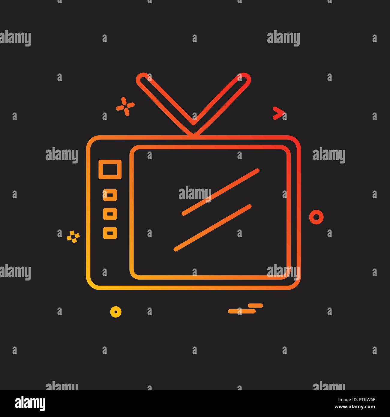 TV icon design vector Stock Vector Image & Art - Alamy
