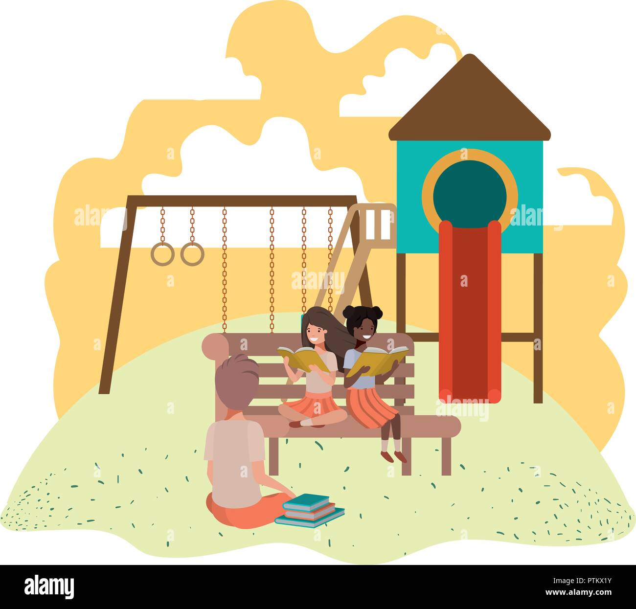 group of people in playground avatar character Stock Vector Image & Art ...