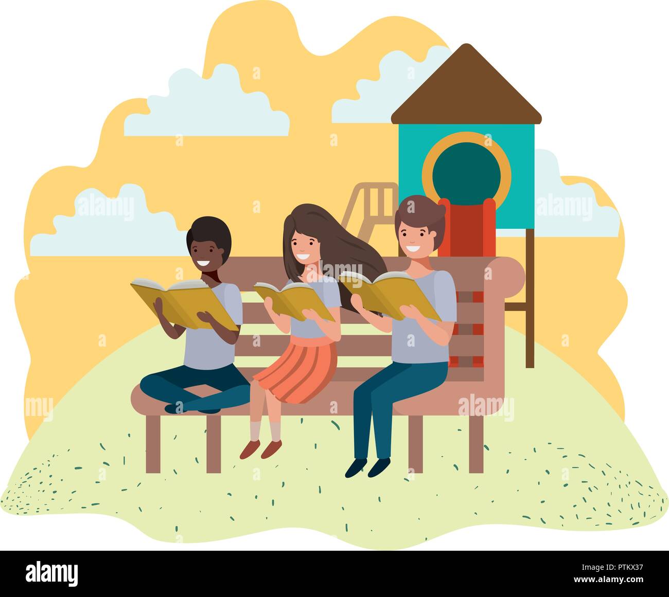 group of people in playground avatar character Stock Vector Image & Art ...