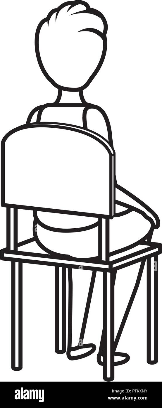 Student studying cartoon Black and White Stock Photos & Images - Alamy