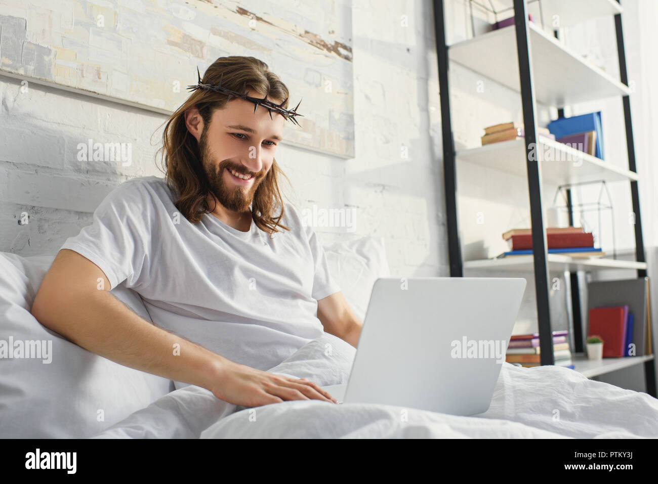 Jesus With Laptop