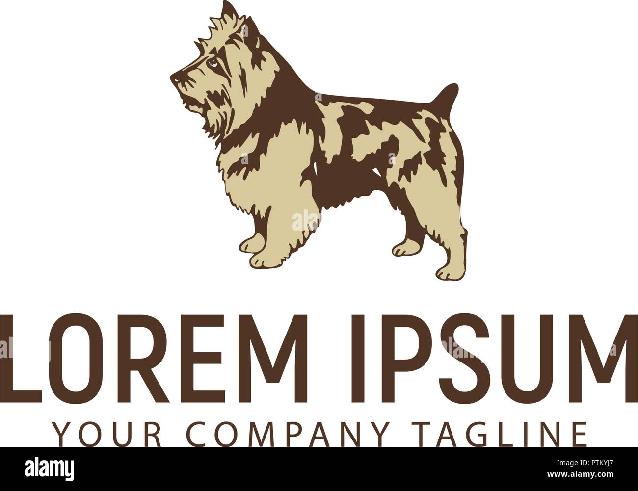 Stand dog logo. pet dog logo design concept template Stock Vector Image ...