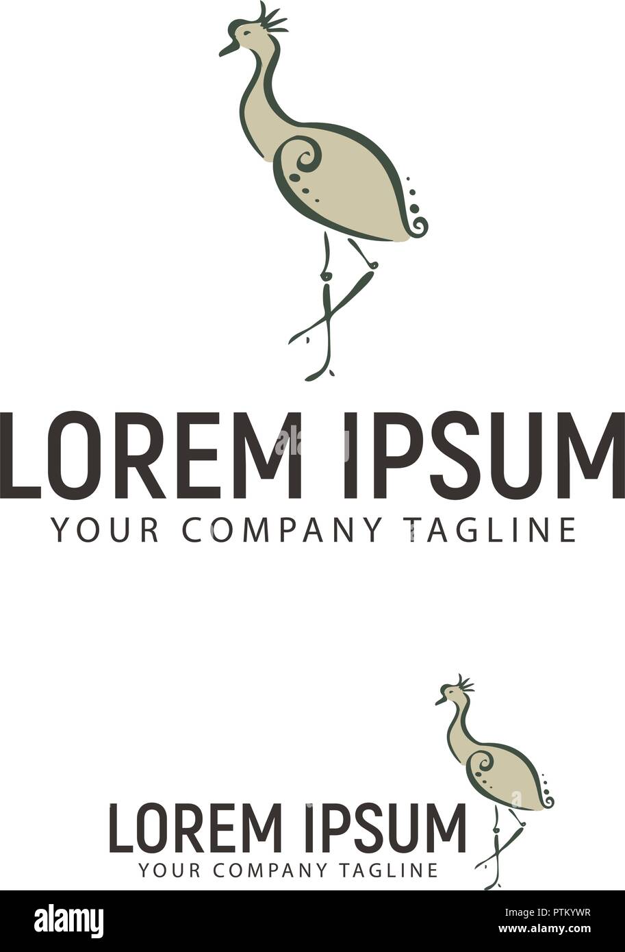 swan hand drawn logo design concept template Stock Vector Image & Art ...