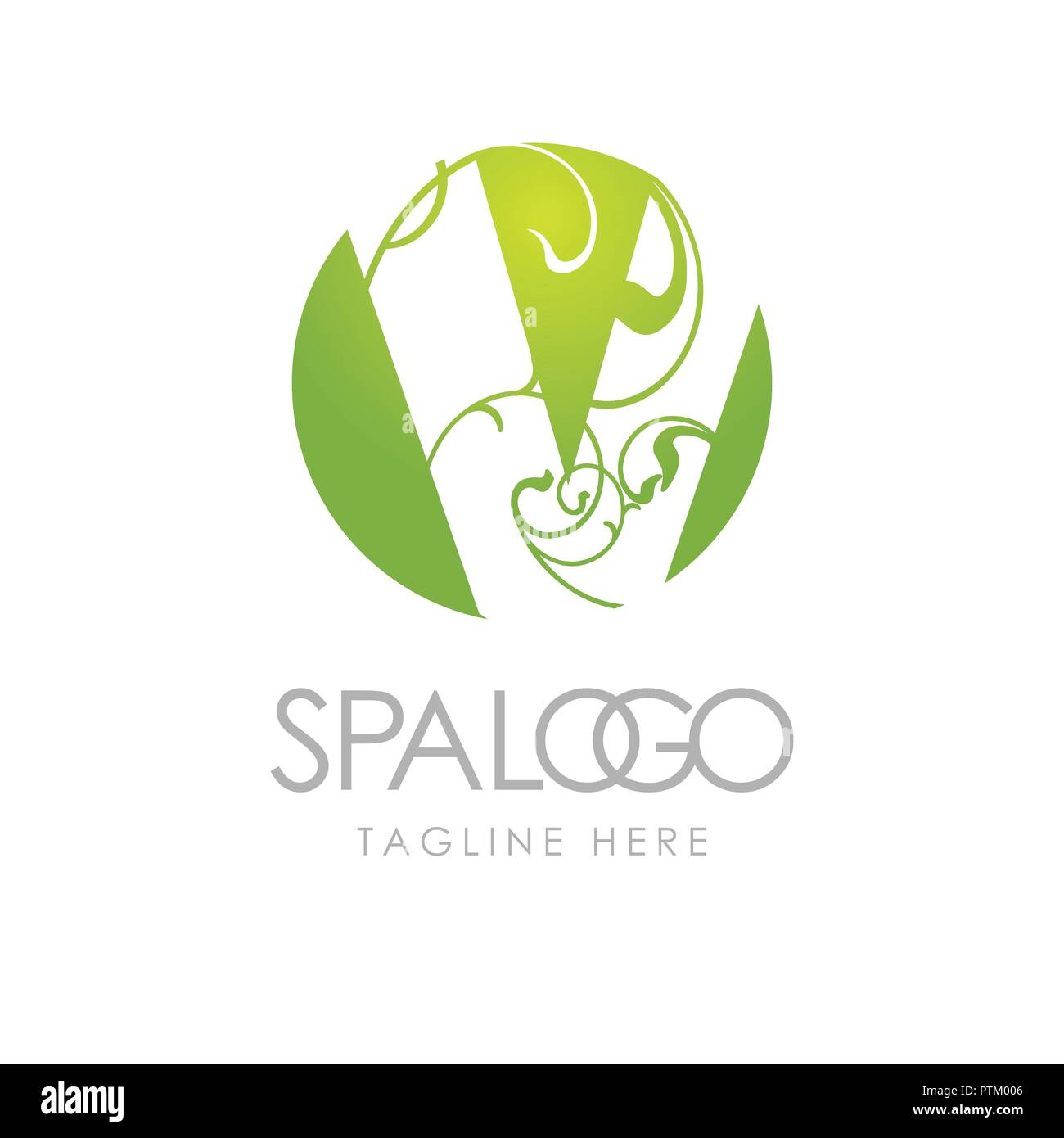 Spa Alphabetical logo design with light background vector Stock Vector ...