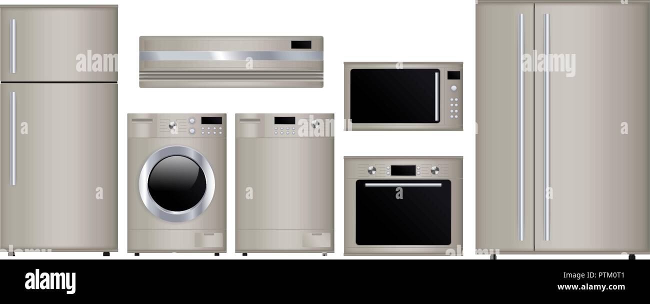 Home appliances set Stock Vector Image & Art - Alamy