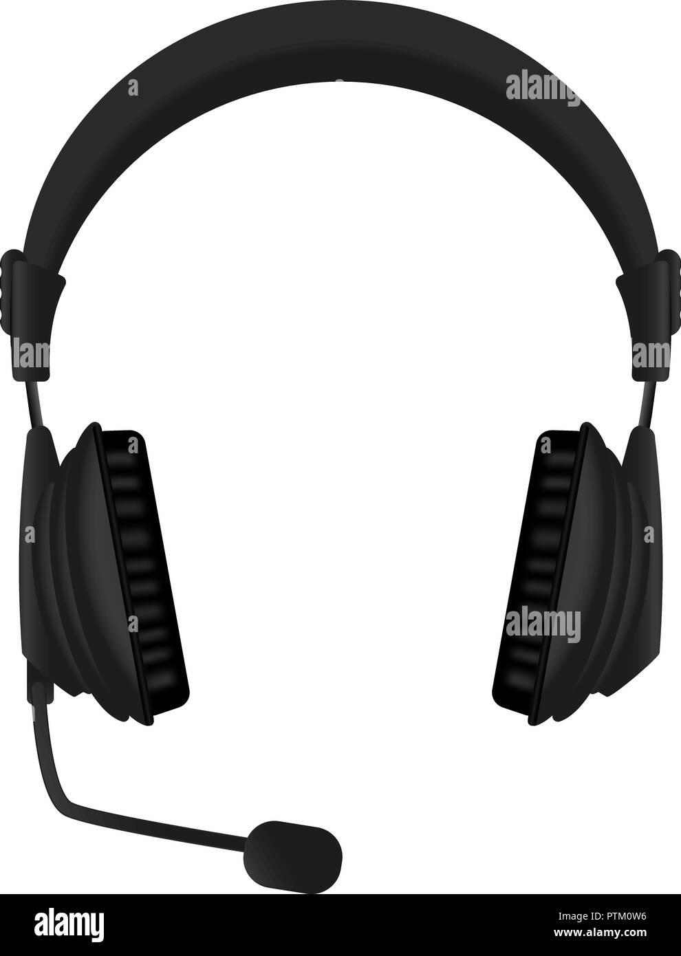 Black headphones Stock Vector Images - Alamy