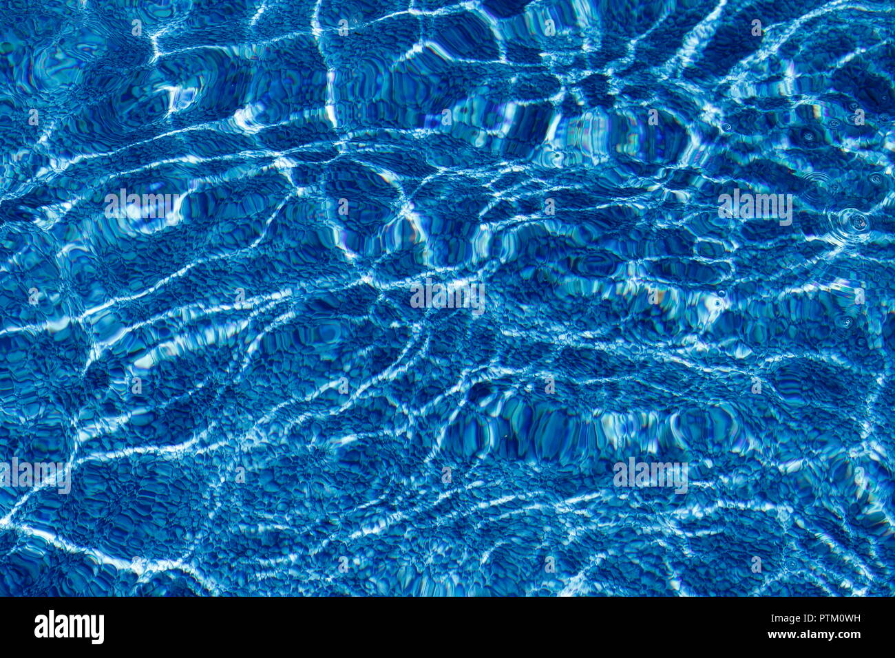 Water surface with reflecting pattern over stony ground, background ...