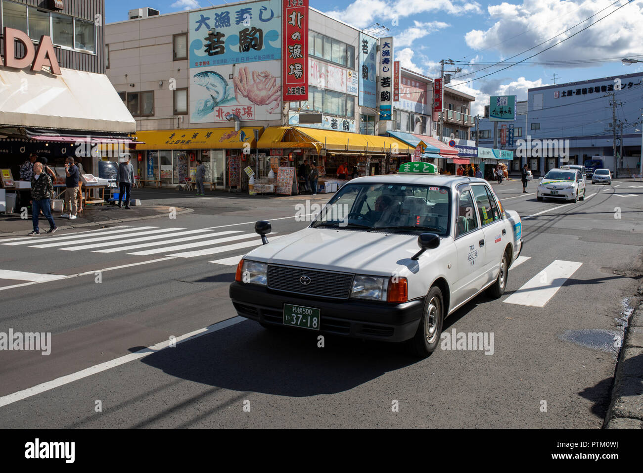 hokkaido japan - october8,2018 : old toyota taxi driving on Soen ...