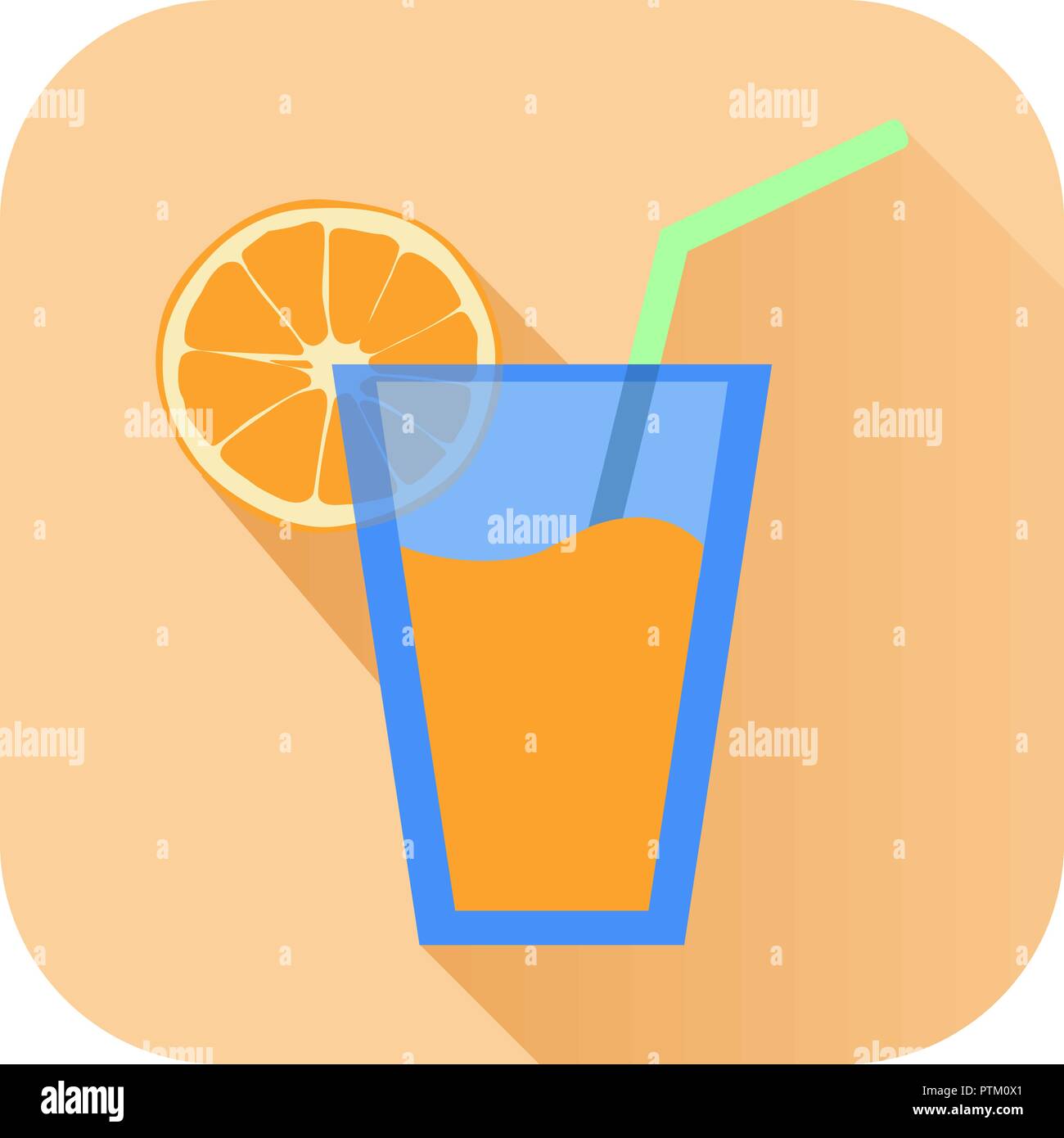 Orange juice straw Stock Vector Images - Alamy