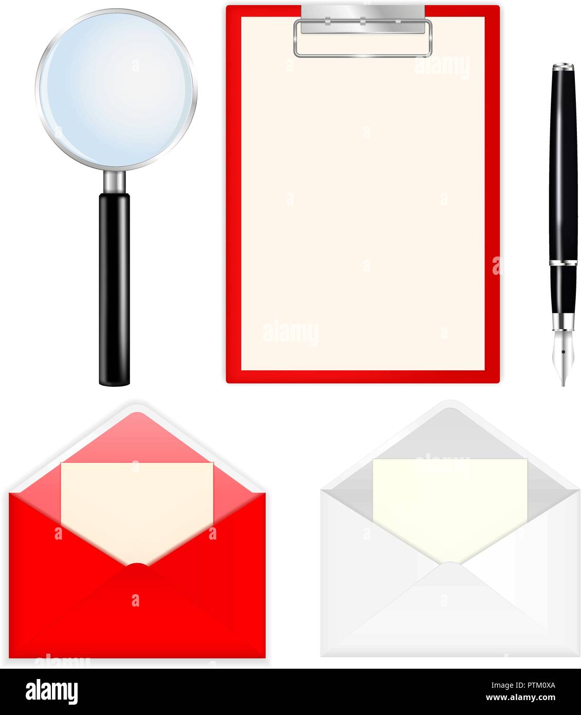 Writing accessories Stock Vector Images - Alamy