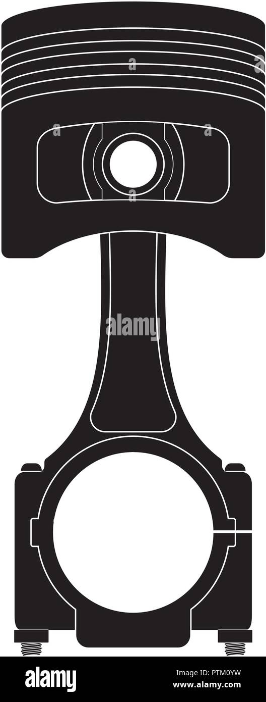 Piston. Black icon Stock Vector Image & Art - Alamy