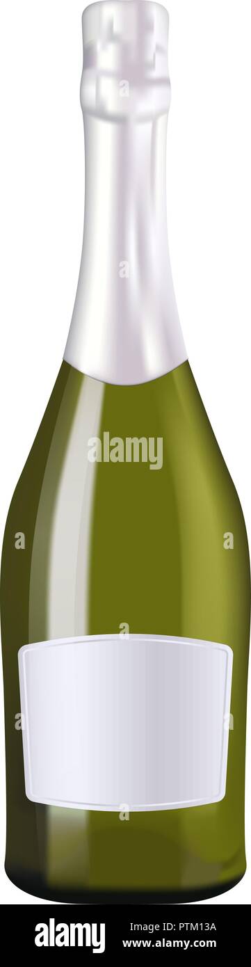 Champagne bottle blank white Stock Vector Images - Alamy