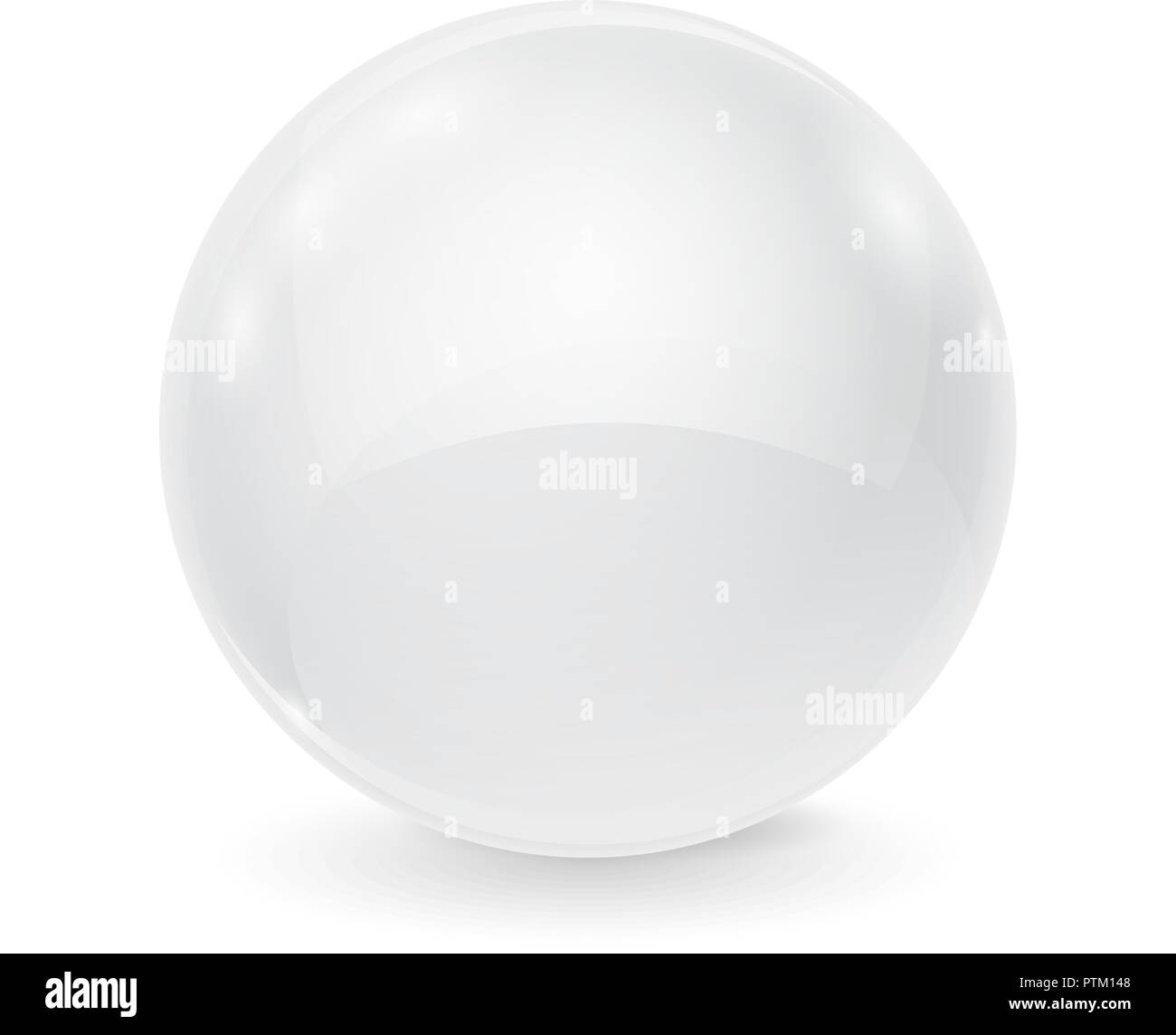 White glass ball Stock Vector Image & Art - Alamy