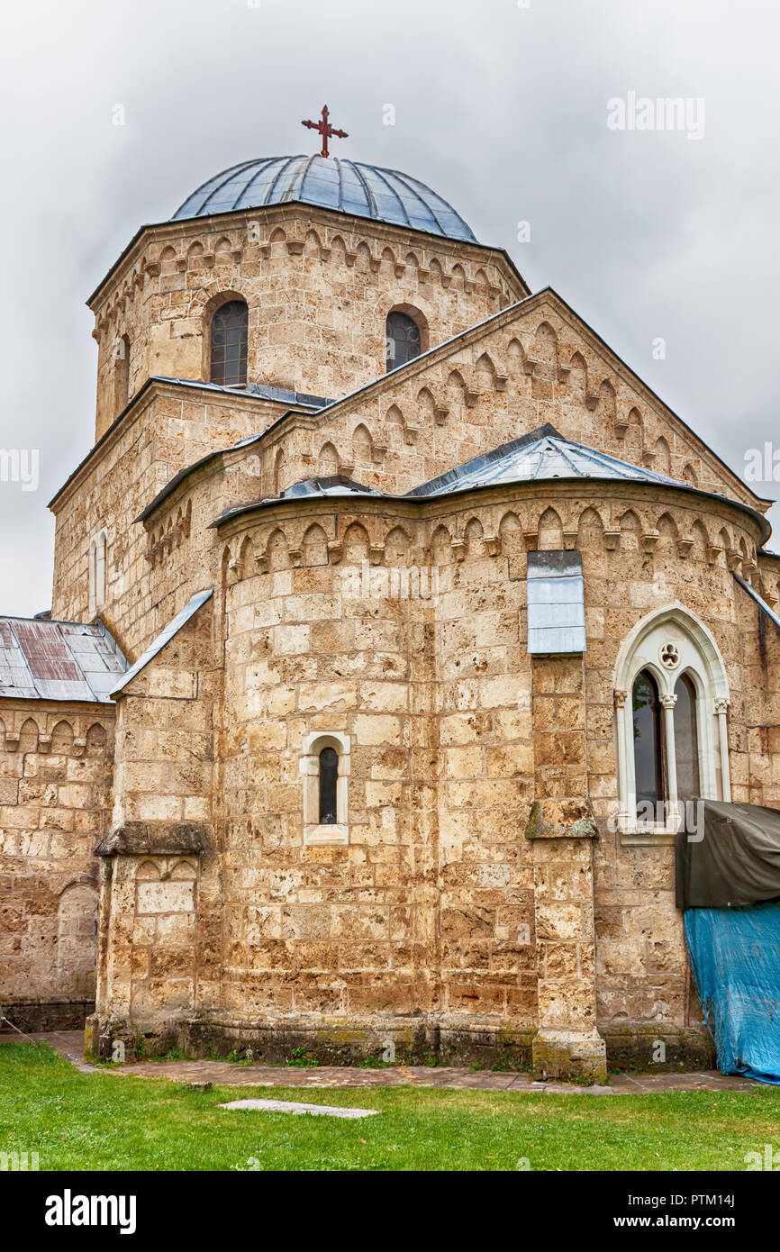 The church in the orthodox monastery Gradac in Serbia. Gradac Monastery ...