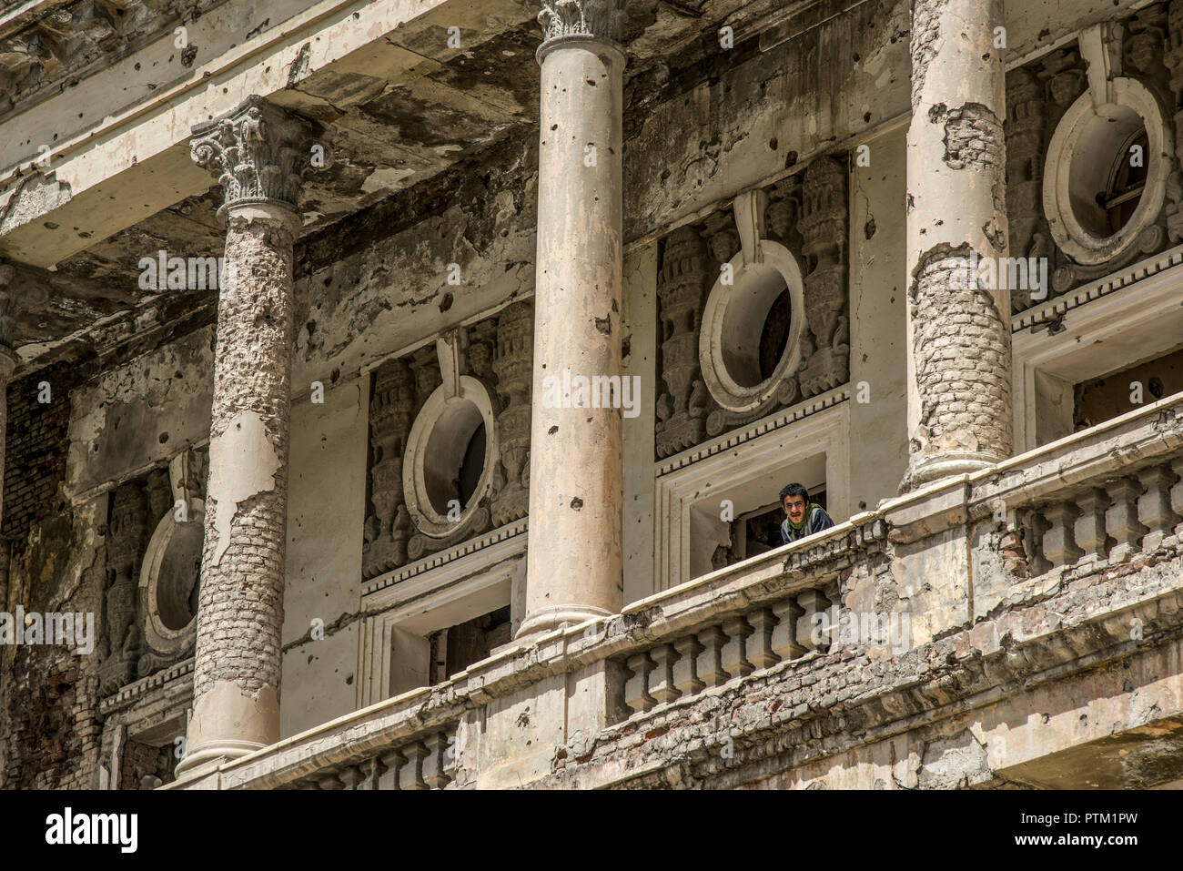 The destroyed ruins of the old royal palace or Darul Aman Palace in ...