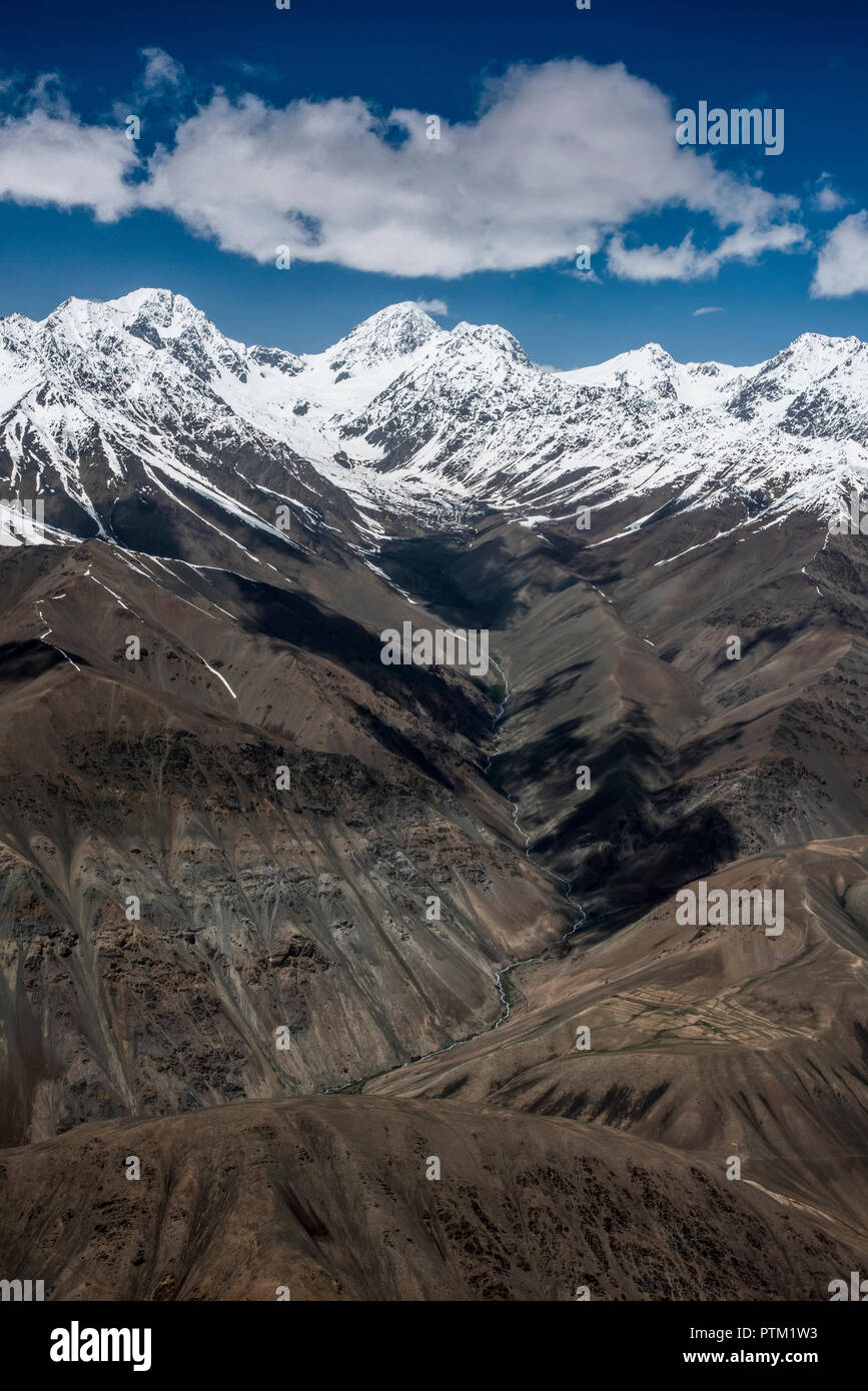 The mountains of the Wakhan Corridor in Afghanistan as seen from a ...
