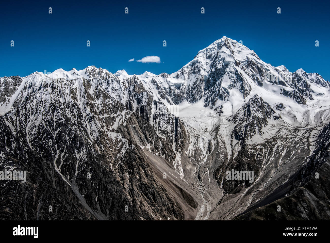 The mountains of the Wakhan Corridor in Afghanistan as seen from a ...