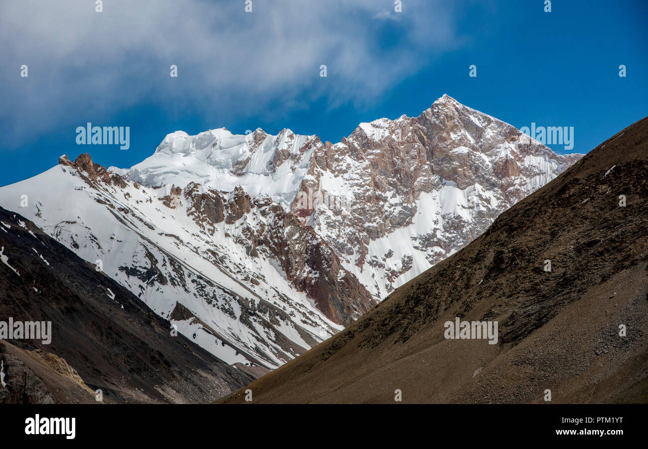 Mountain view in the Irshad valley in the Wakhan Corridor of ...