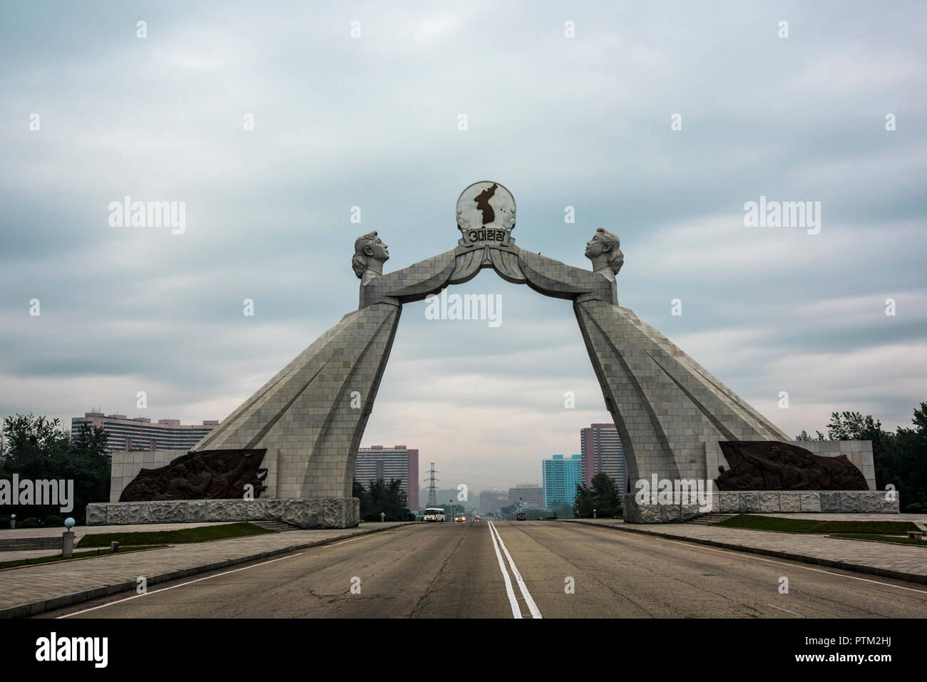 Reunification Arch in Pyongyang in North Korea Stock Photo - Alamy